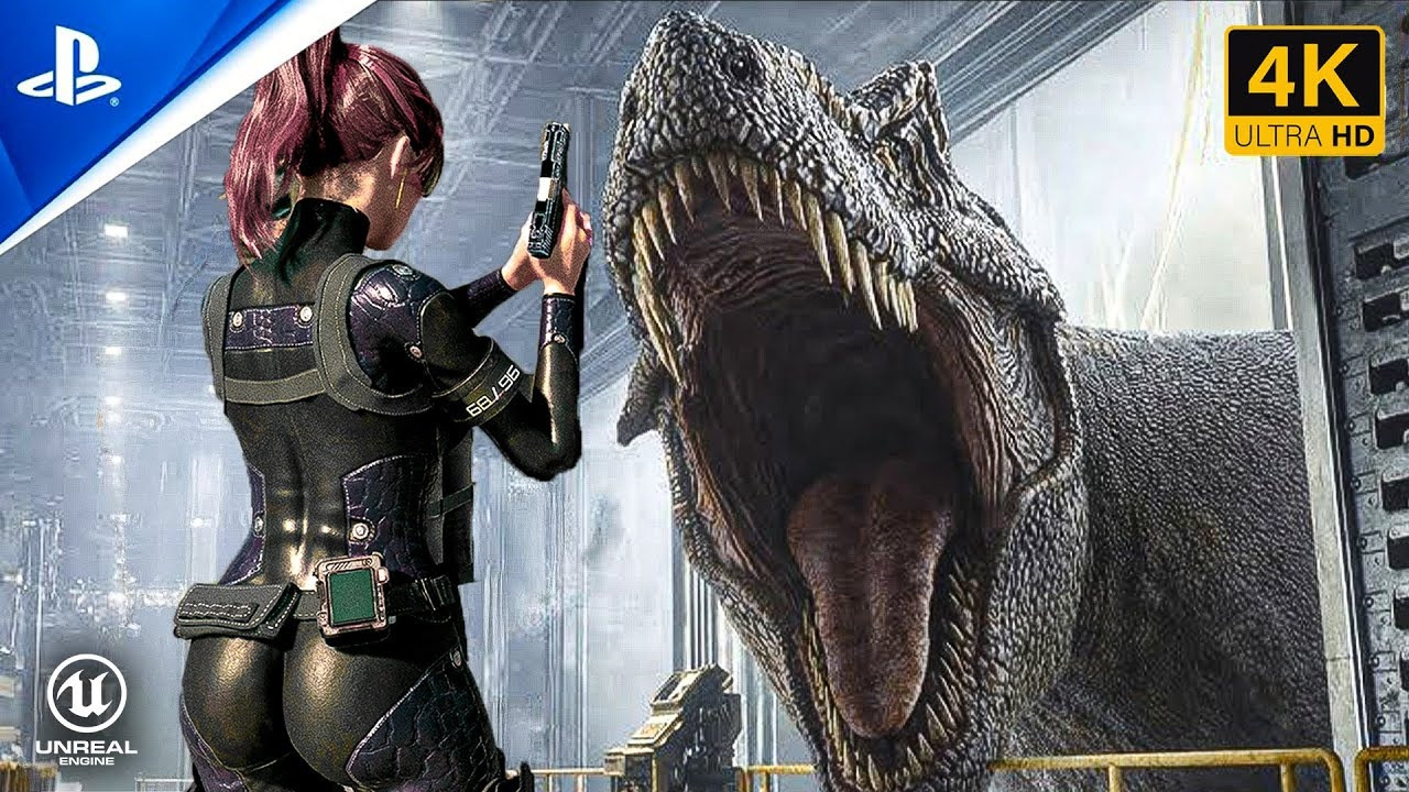 CODE VIOLET | T-Rex Dinosaur Chase Boss Fight Gameplay (PS5 PRO 4K ...