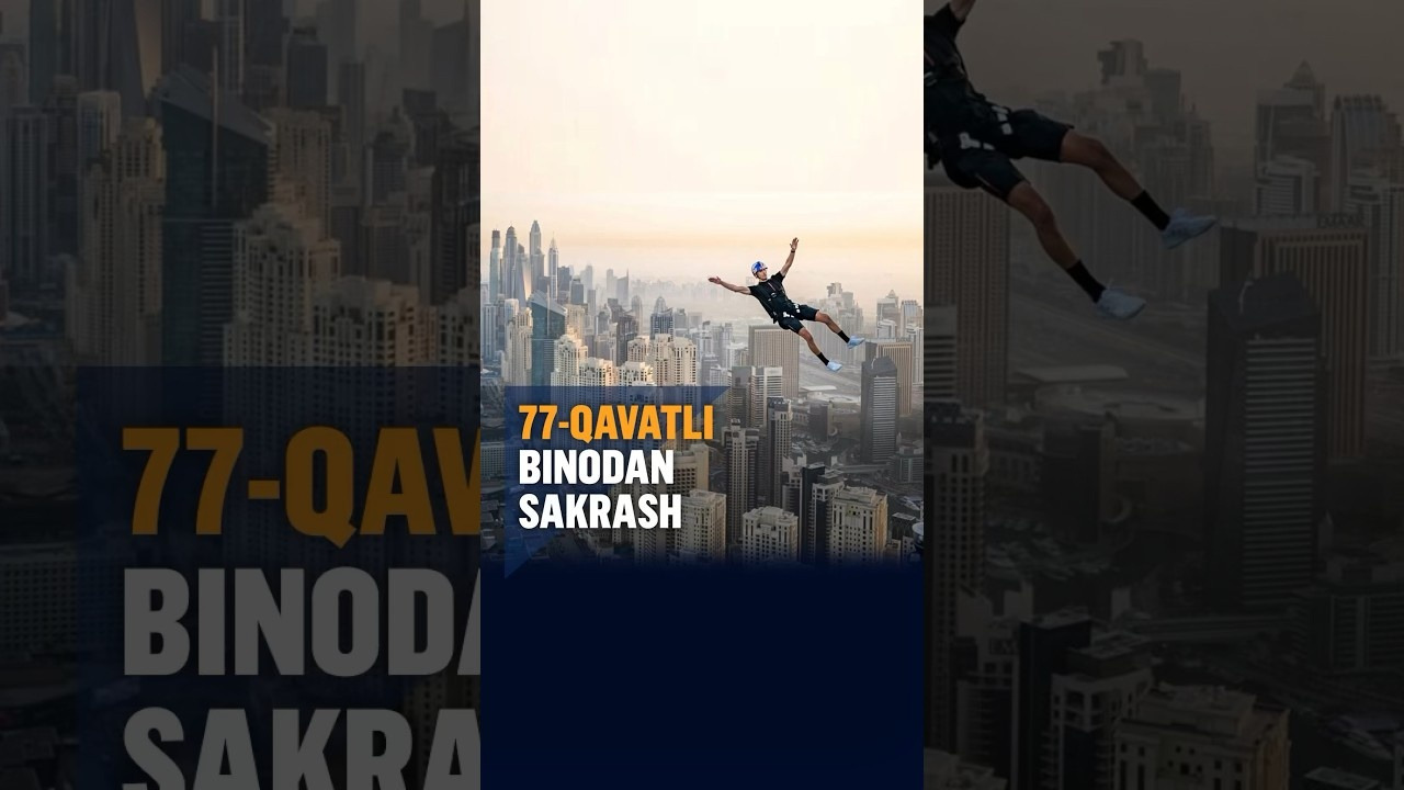 Dubaydagi eng baland hovuzli binodan parashyutda pastga sakragan bo‘larmidingiz - Mover.uz