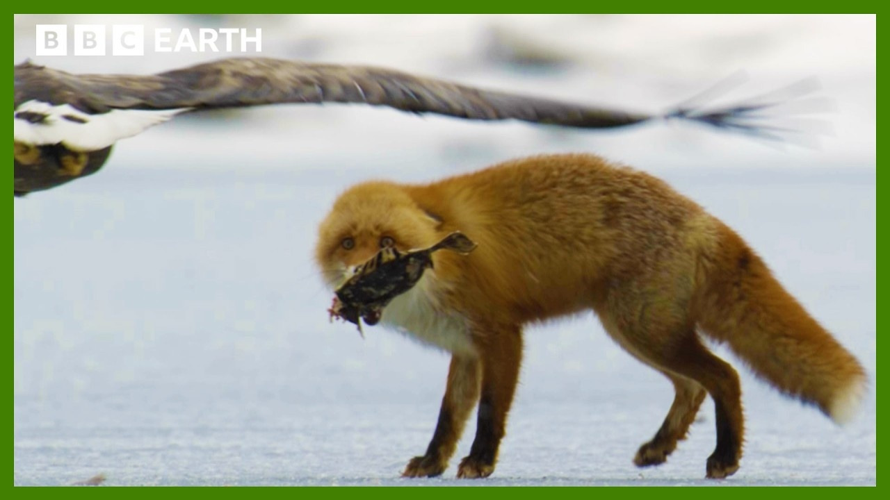 Fox Attacked by Eagles While Eating | Asia | BBC Earth - Mover.uz