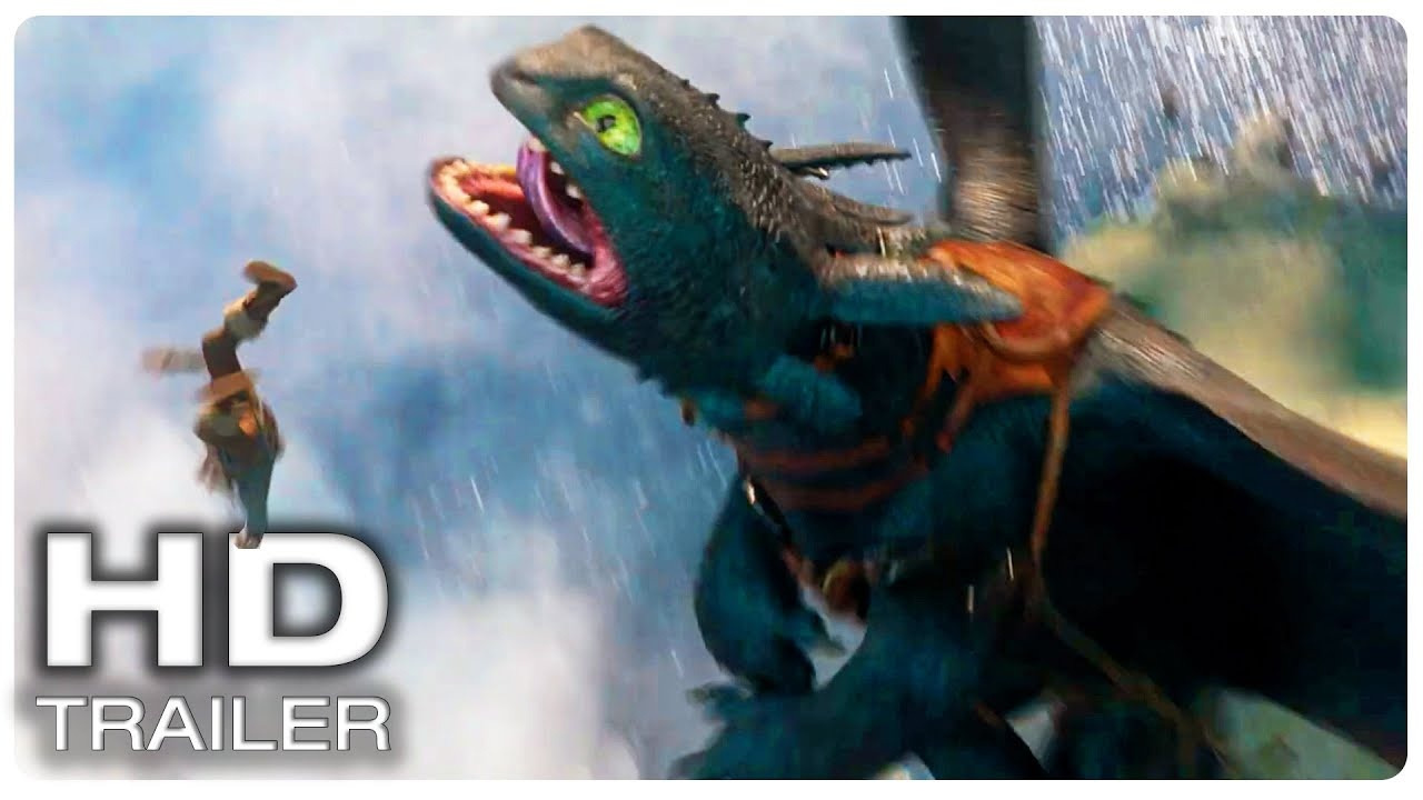 HOW TO TRAIN YOUR DRAGON «Toothless Vs Red Death battel Scene» Trailer ...