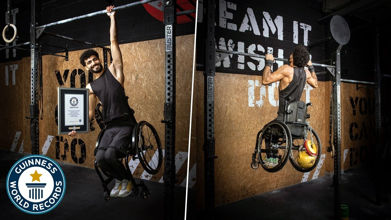 Most Pull Ups In A Wheelchair In One Minute – Guinness World Records ...