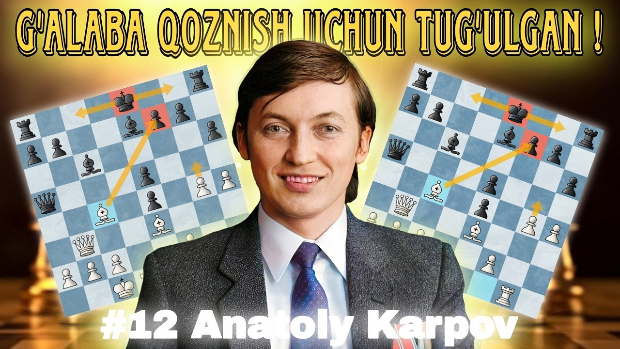 Tirik afsona 12 – jahon chempioni bilan tanishamiz! | Anatoly Karpov vs Gyula Sax | Linares 1983 ...