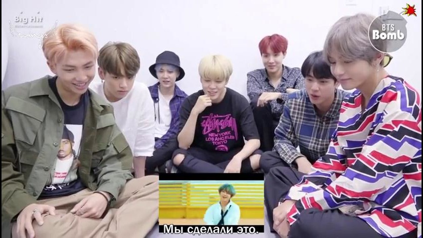 BANGTAN BOMB BTS ‘DNA’ mv real reaction @6 00pm 170918 - Mover.uz