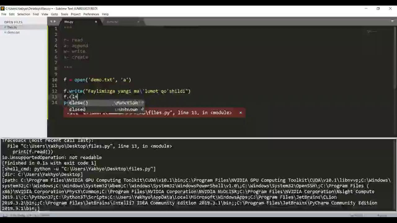 18 dars Fayllar bilan ishlash Python dasturlash tili - Mover.uz