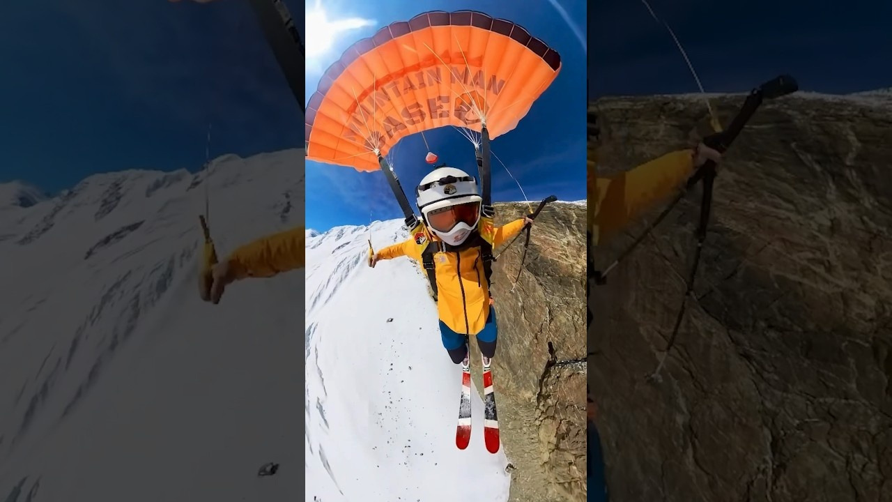 Highest altitude Ski-BASE jump 5,716 metres (18,753 ft) by Joshua ...