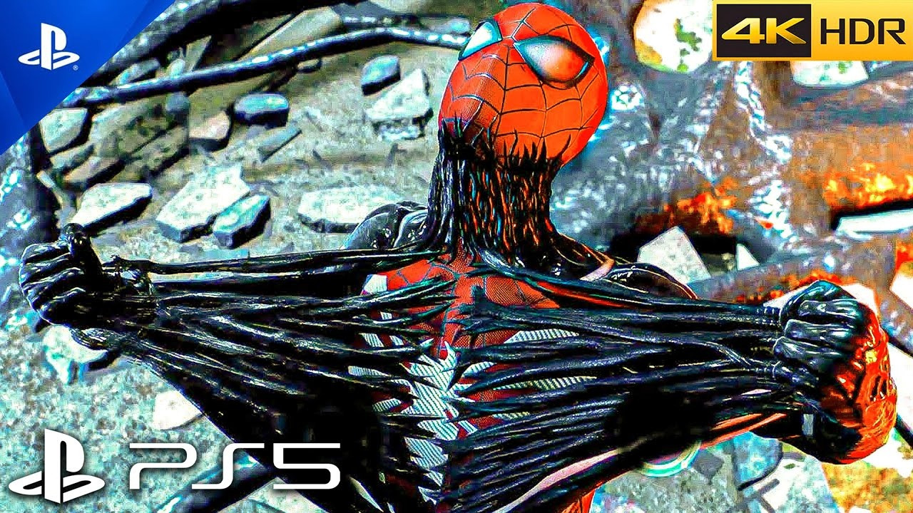 (PS5) Spider-Man 2 – Spider-Man Destroys Venom Symbiote Suit Scene ...
