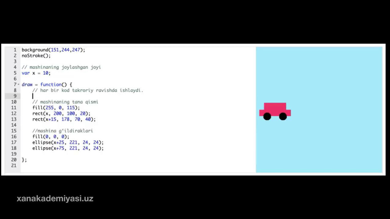 33 Animatsiyalar yaratish | JavaScript asoslari: chizish va animatsiya ...