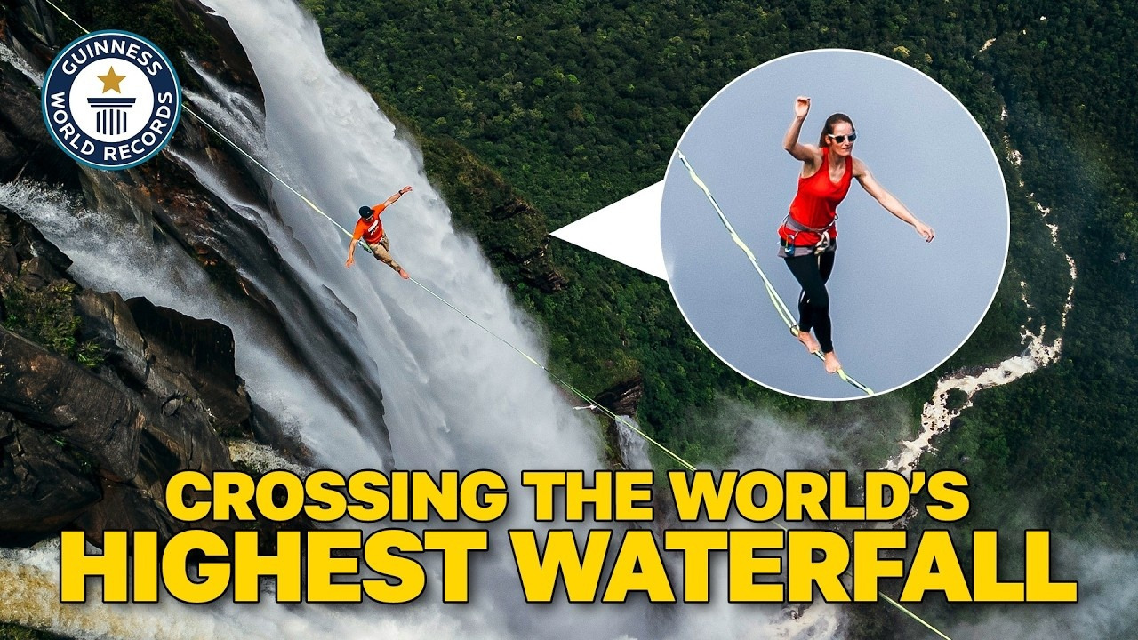 Highest Slackline Over the Highest Waterfall in the World, Angel Falls ...